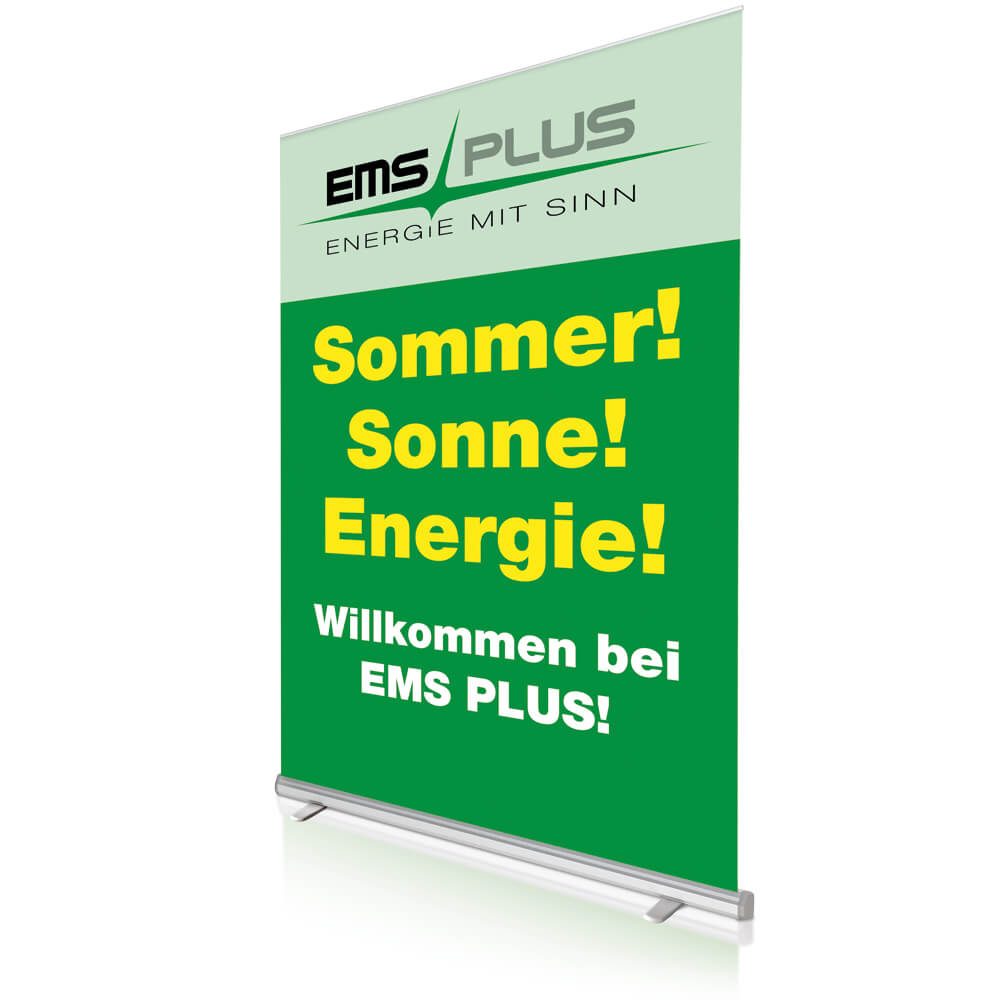 Mega Rollup bestellen - bis zu 6 m² XL Werbefläche